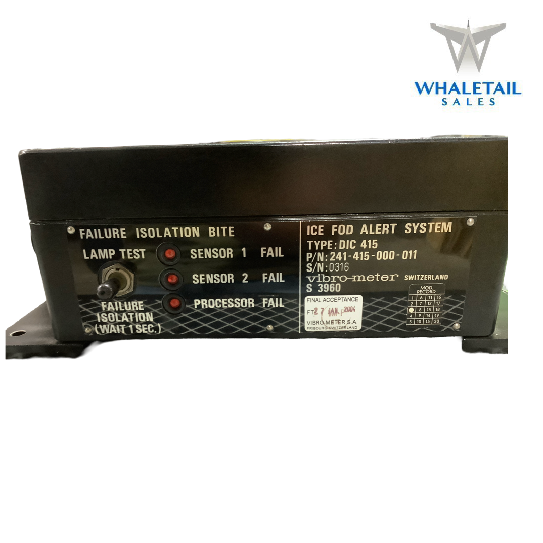 Vibro-Meter Aircraft Ice FOD Alert System Processor – Whaletail Sales